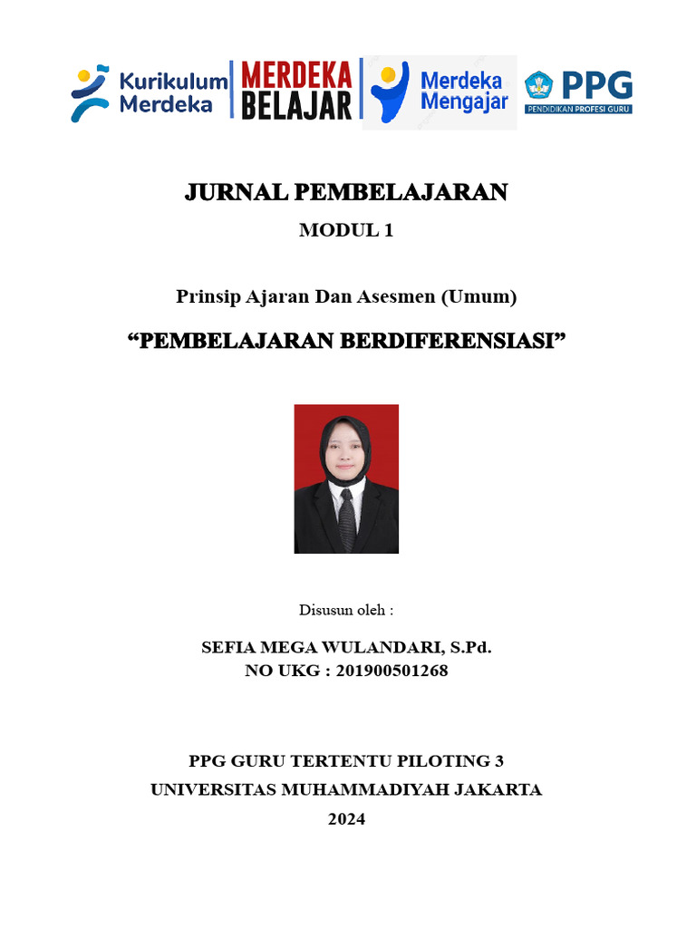 Jurnal Pembelajaran Berdiferensiasi by Sefia MW | PDF