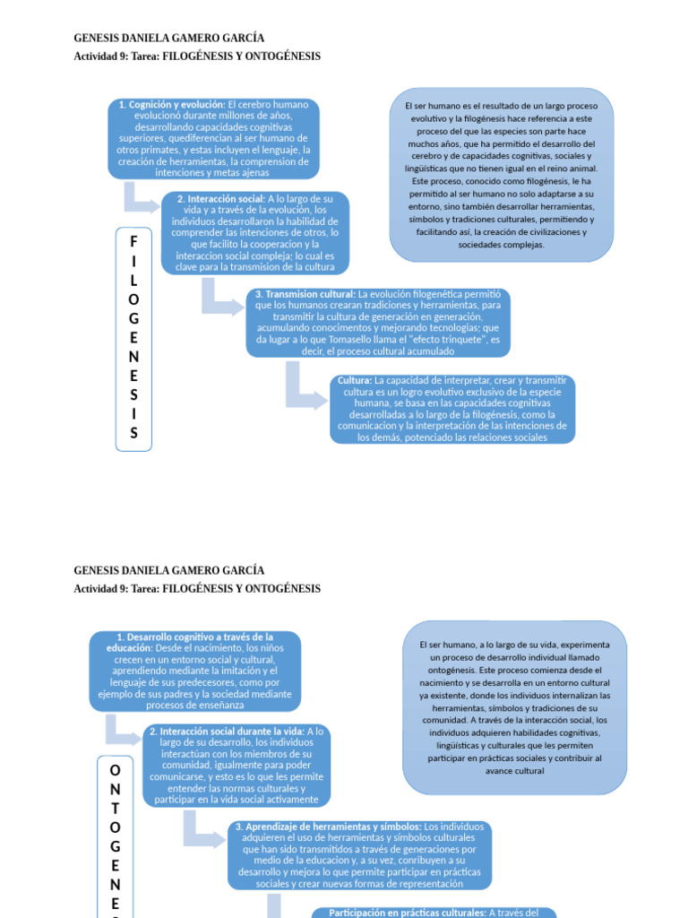 Filogénesis y Ontogénesis en Humanos | PDF | Humano | Evolución