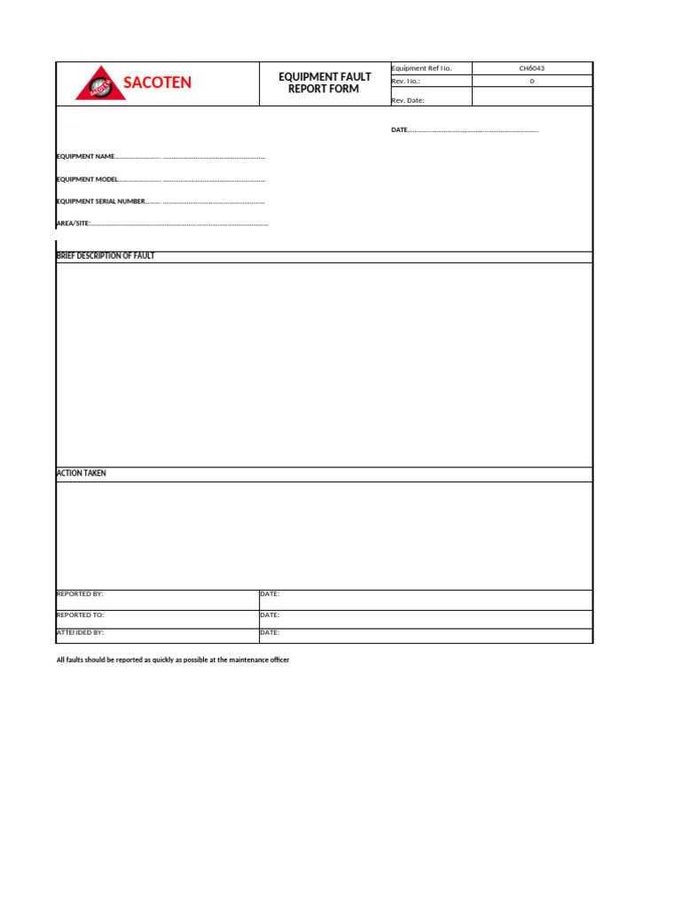 Fault Book - LV-CH 6043 | PDF