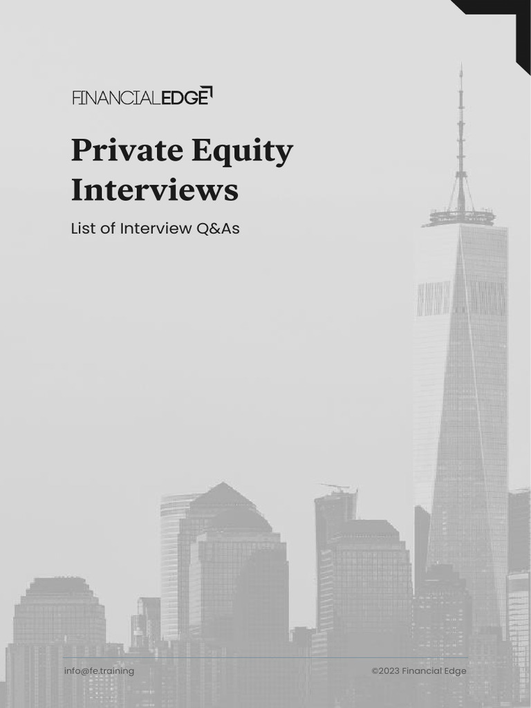 Private Equity Interview Prep | PDF | Leveraged Buyout | Private Equity