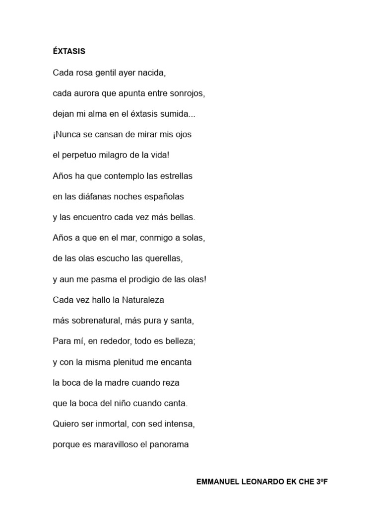 Poemas Mexicanos Emmanuel Ek Che | PDF