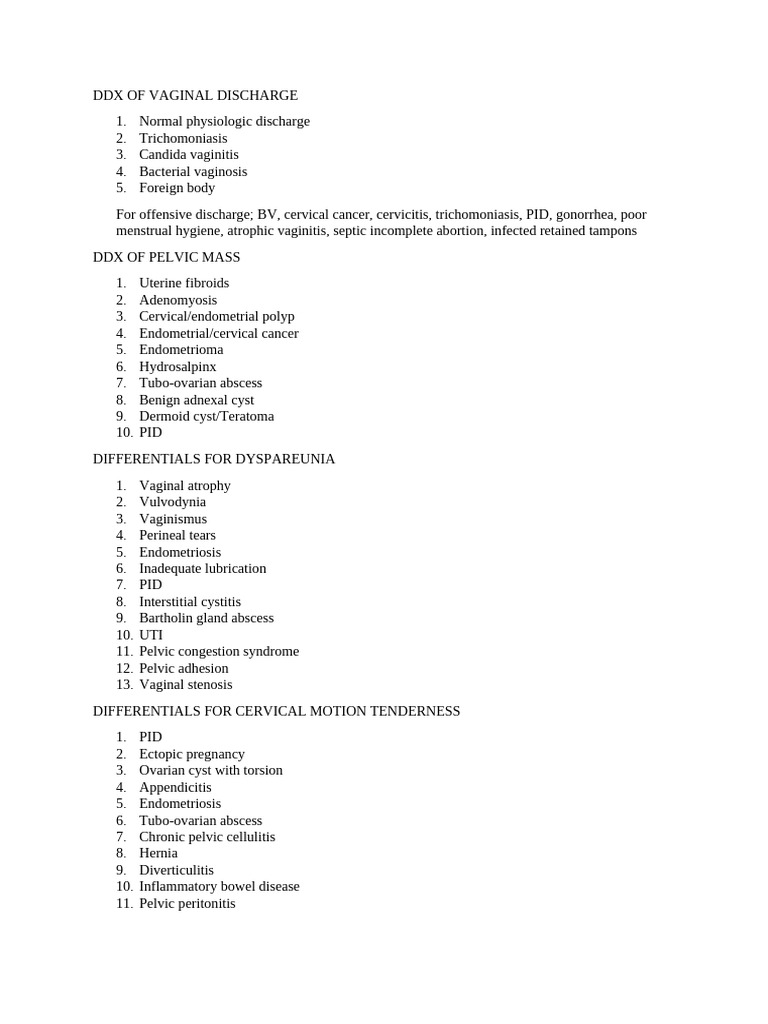 Some OSCE Q&A | PDF | Mammal Female Reproductive System | Causes Of Death