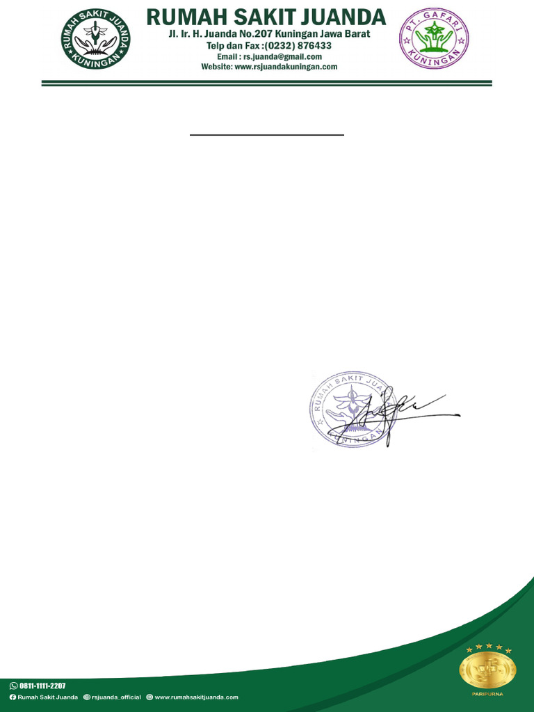 Surat Pemberitahuan Disinfeksi Dry Mist Ruang Operasi (03 November 2024 ...