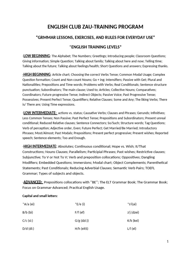 ENGLISH CENTER ZAU | PDF | Verb | Pronoun