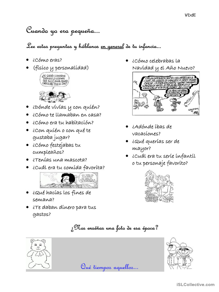 Mi Infancia en Imperfecto | PDF