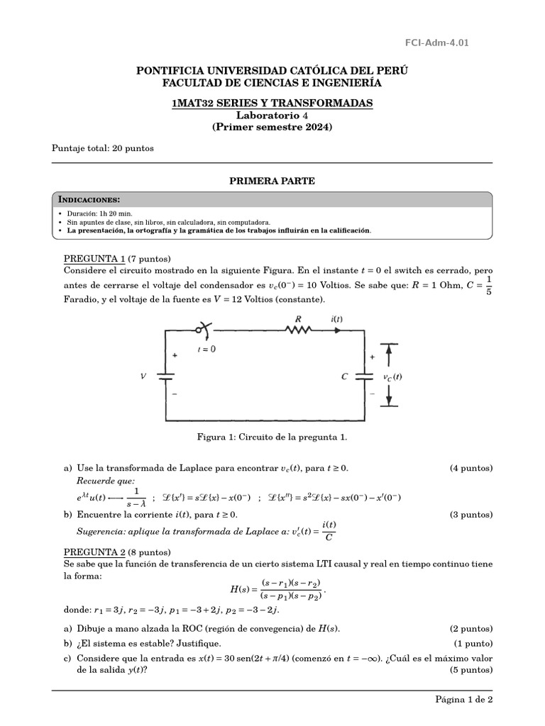 2024-1 1MAT32 Lab4 | PDF | Ingenieria Eléctrica | Electricidad