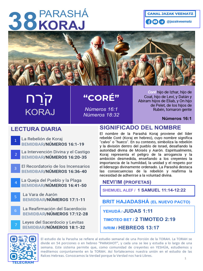 38 Parashat Koraj 2023-2024 | PDF | Libro de números | Aaron