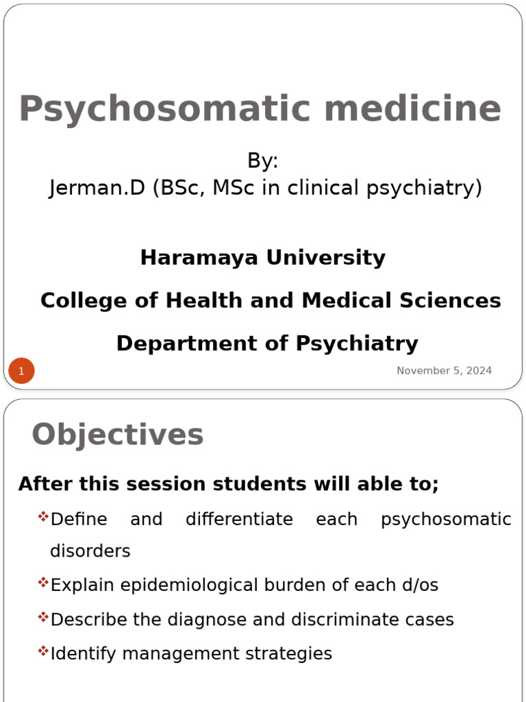 Understanding Psychosomatic Disorders | PDF | Mental Disorder | Psychiatry