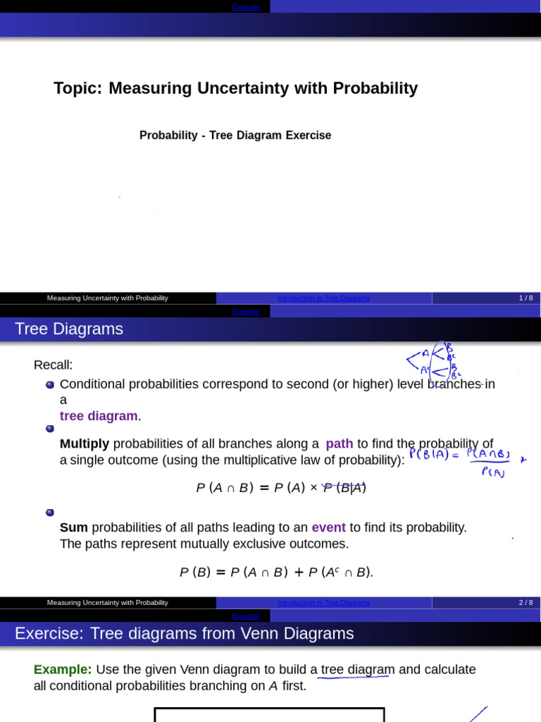Tree Diagrams Example | PDF | Probability | Uncertainty