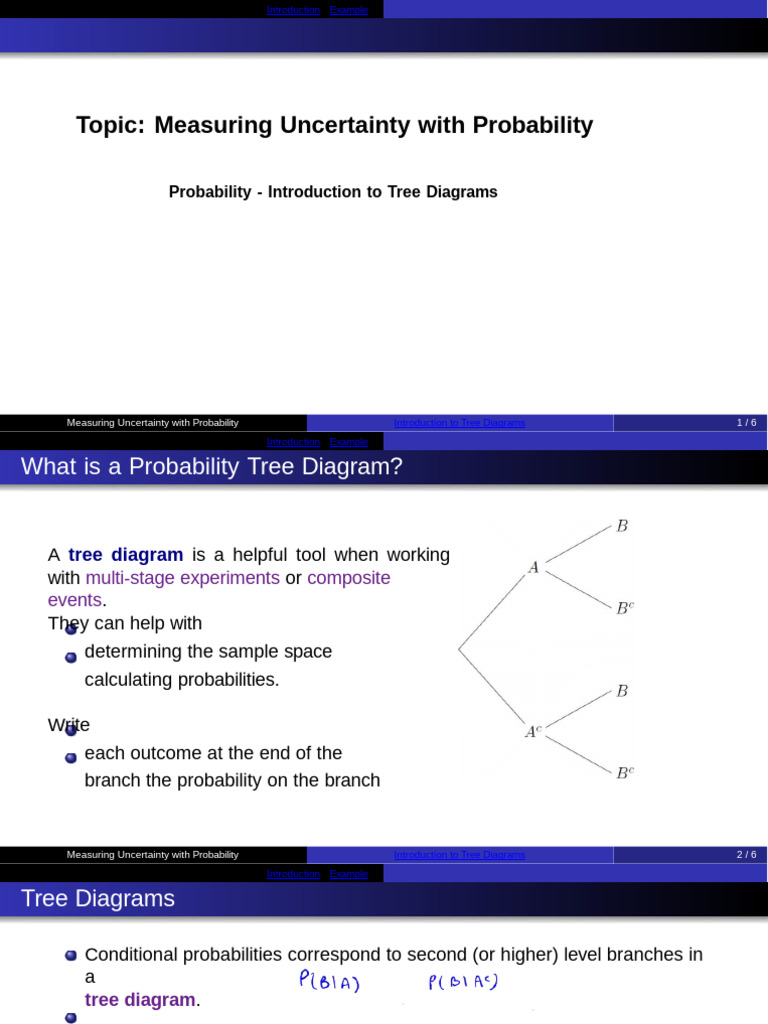 Tree Diagrams (1). | PDF | Probability | Mathematics