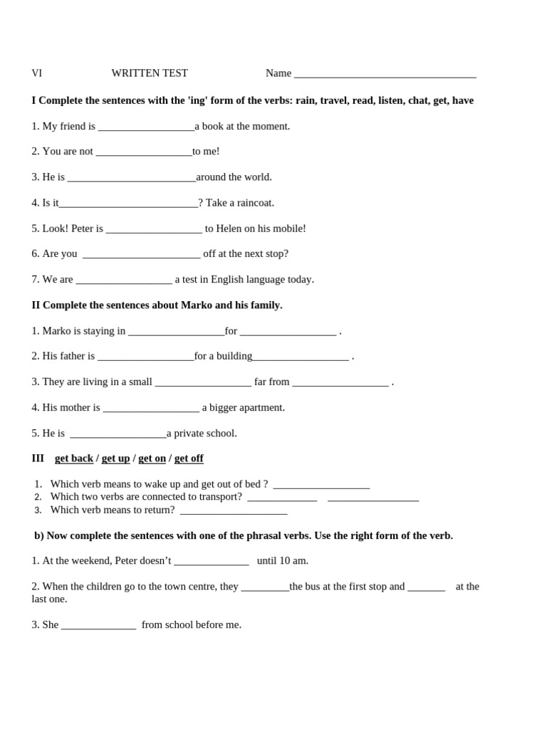 VI Test 2024 | PDF | Linguistic Typology | Language Families