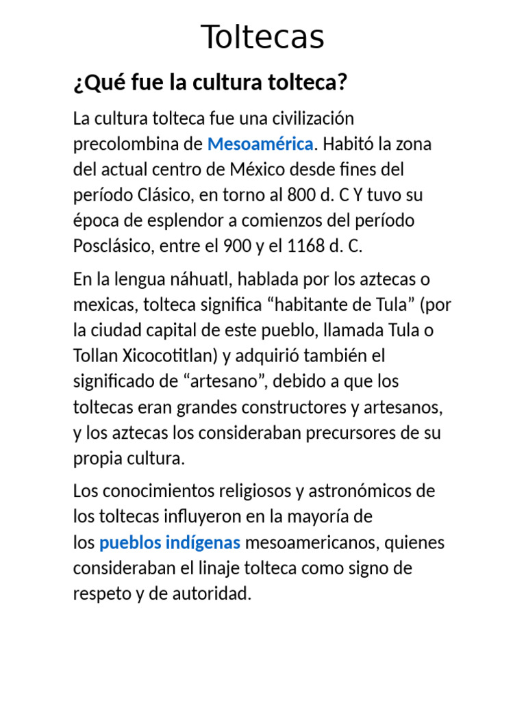 Toltecas Impresión | PDF | Historia