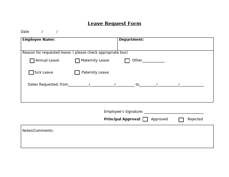 Gerica Leave Request Form | PDF | Career & Growth | Business