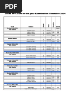 Final June Timetable 2025 | PDF | Science | Languages Of Africa