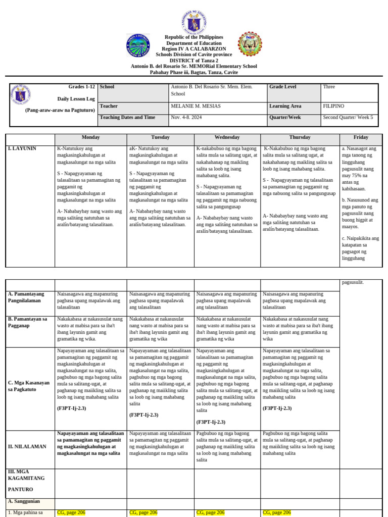 Filipino DLL Q2 Week5 1 | PDF