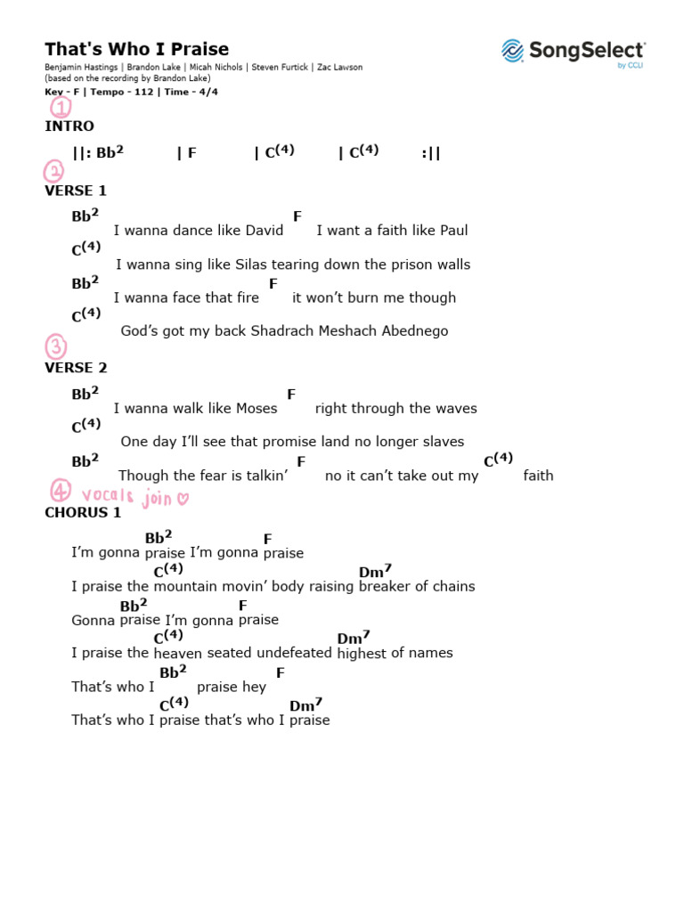 That's Who I Praise-chords-F | PDF | Religious Belief And Doctrine