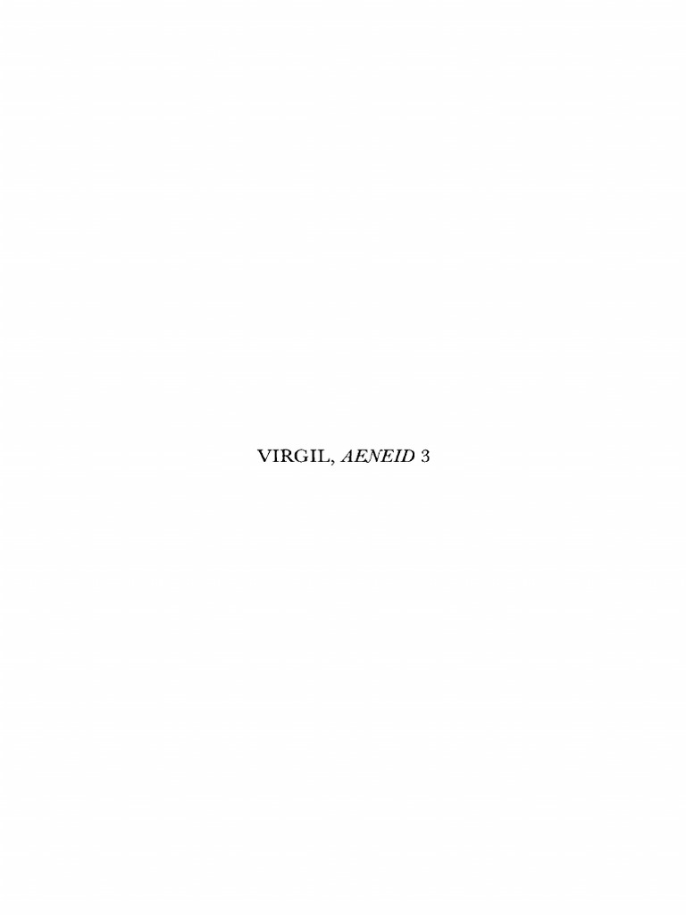 Virgil, Aeneid 3 (2006, Brill Academic Publishers) - Horsfall | PDF