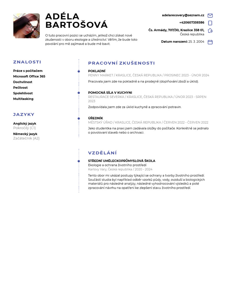 Zivotopis Bartosova Cvc2024 | PDF