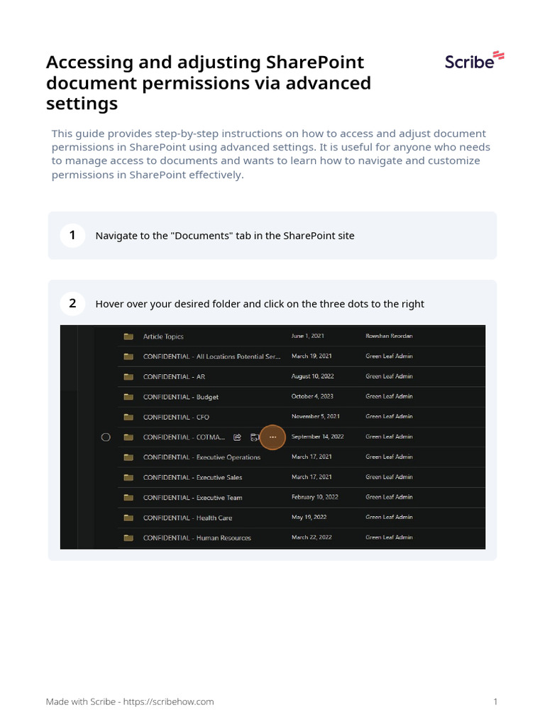 SharePoint Permissions Guide | PDF | Career & Growth | Social Science
