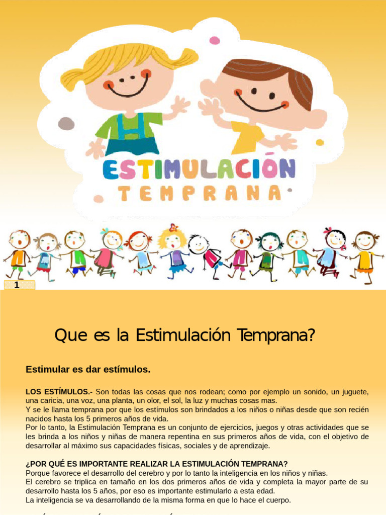 Estimulación Temprana | PDF