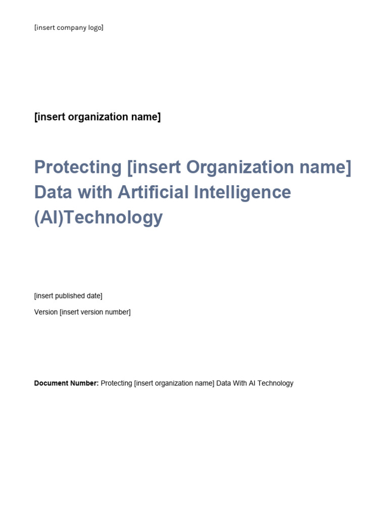 Organization AI Technology Policy Template | PDF | Artificial ...