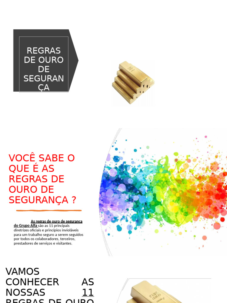 11 Regras de Ouro de Segurança do Grupo Alfa | PDF