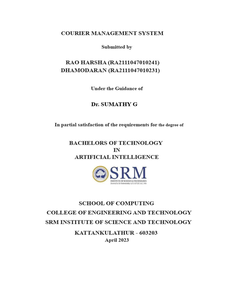 DBMS_PROJECT_REPORT | PDF | Databases | Sql DBMS_PROJECT_REPORT | PDF | Databases | Sql