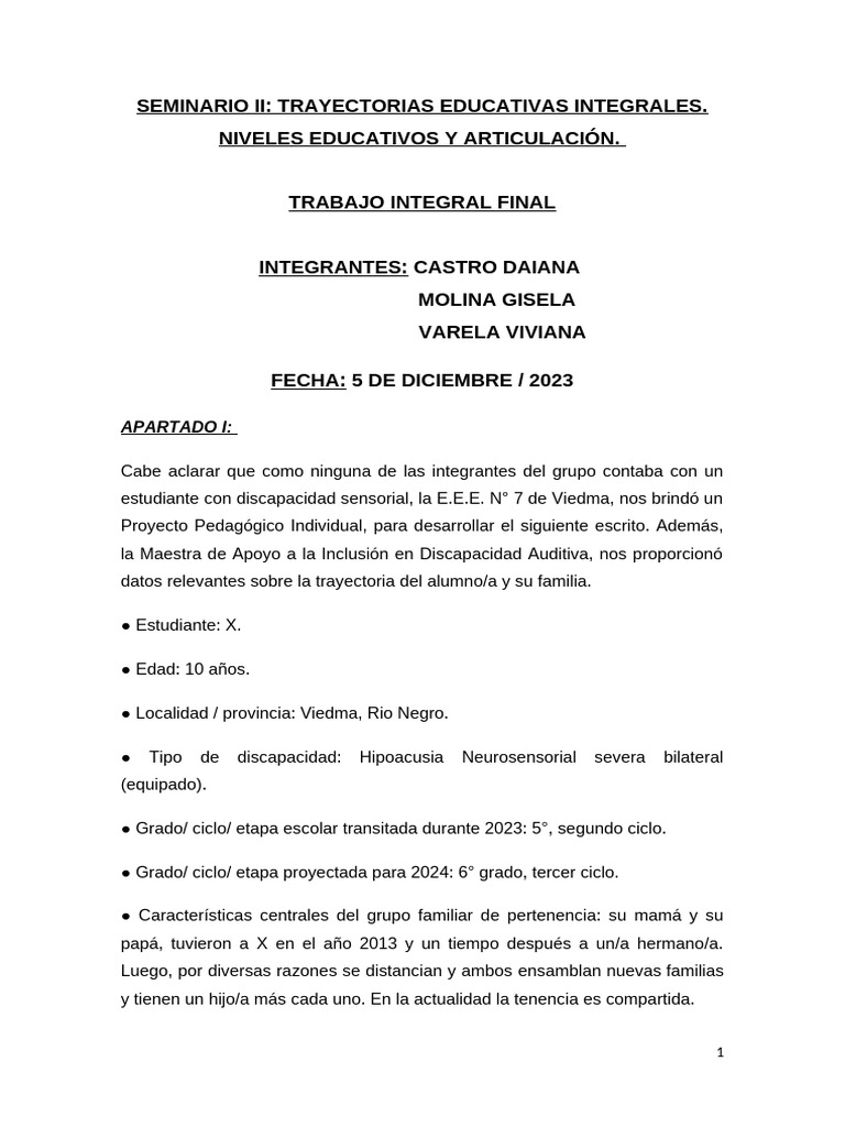 TPF Seminario Ii | PDF | Aprendizaje | Enseñando