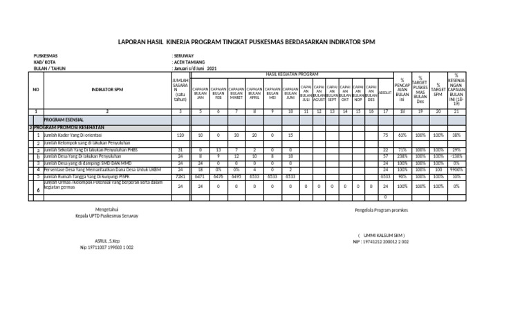 Indikator Capaian Promkes 2021 | PDF