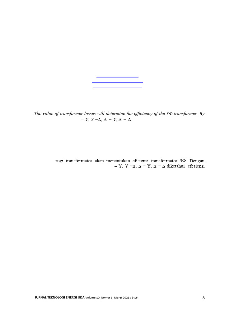 Rumus Efisiensi Transformator Tiga Fasa | PDF | Sains & Matematika
