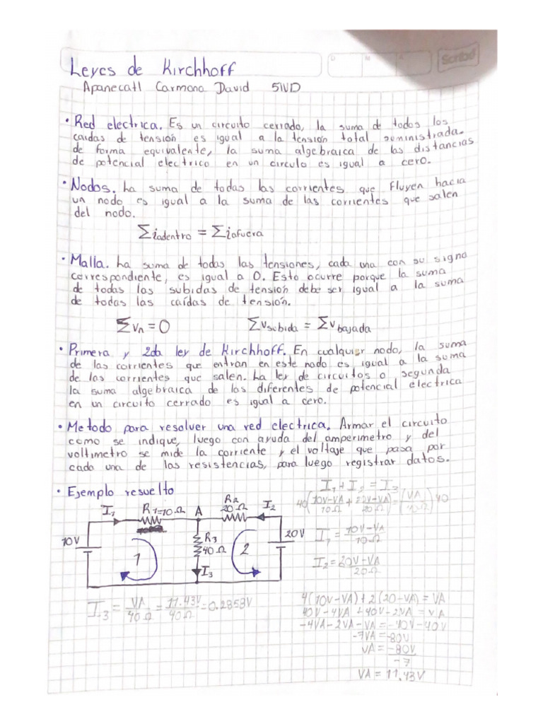 Leyes de Kirchhoff | PDF