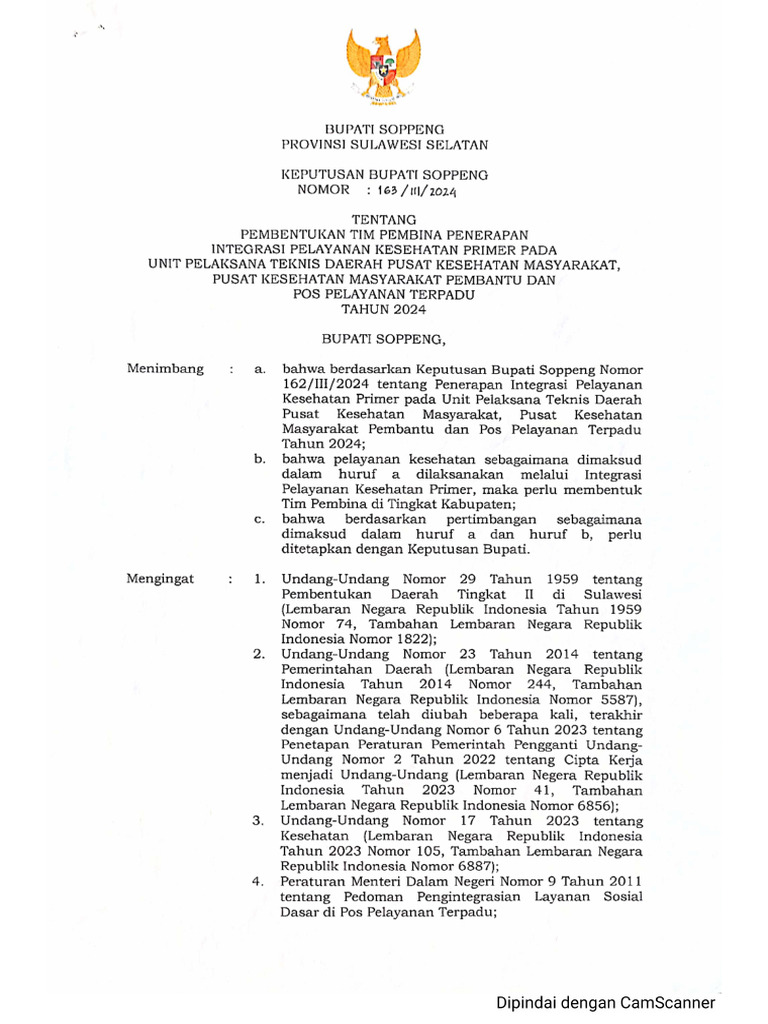 SK Tim Pembina Ilp Kab Soppeng | PDF