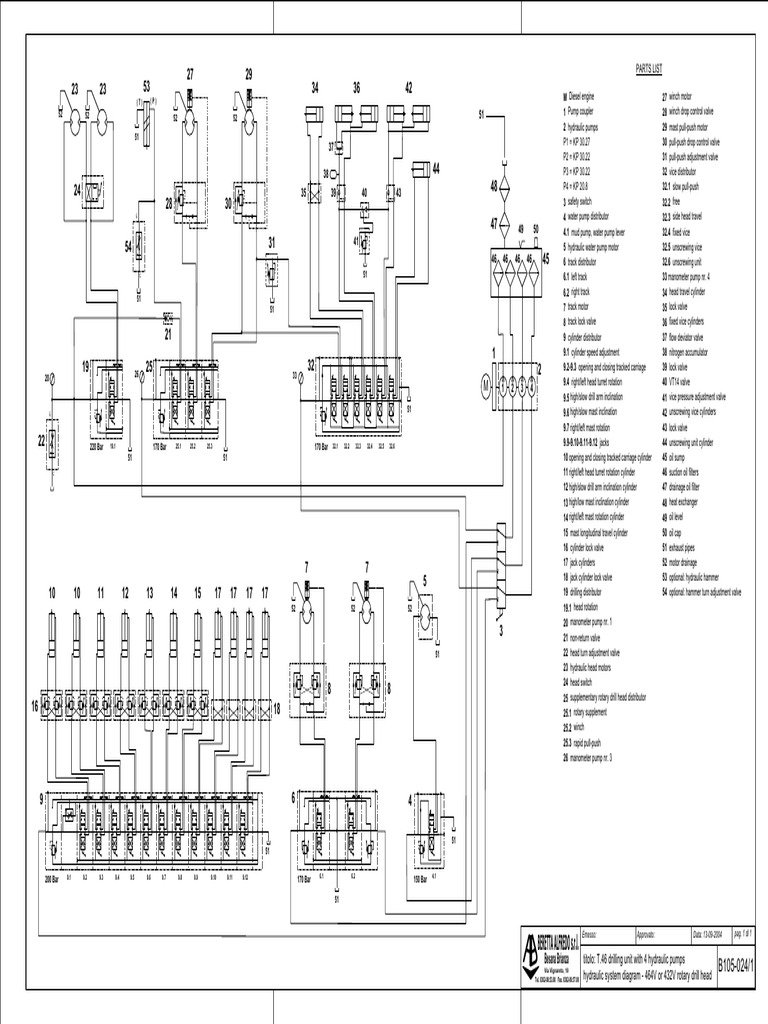 T46 Hydraulic Plan B105-024-1 | PDF