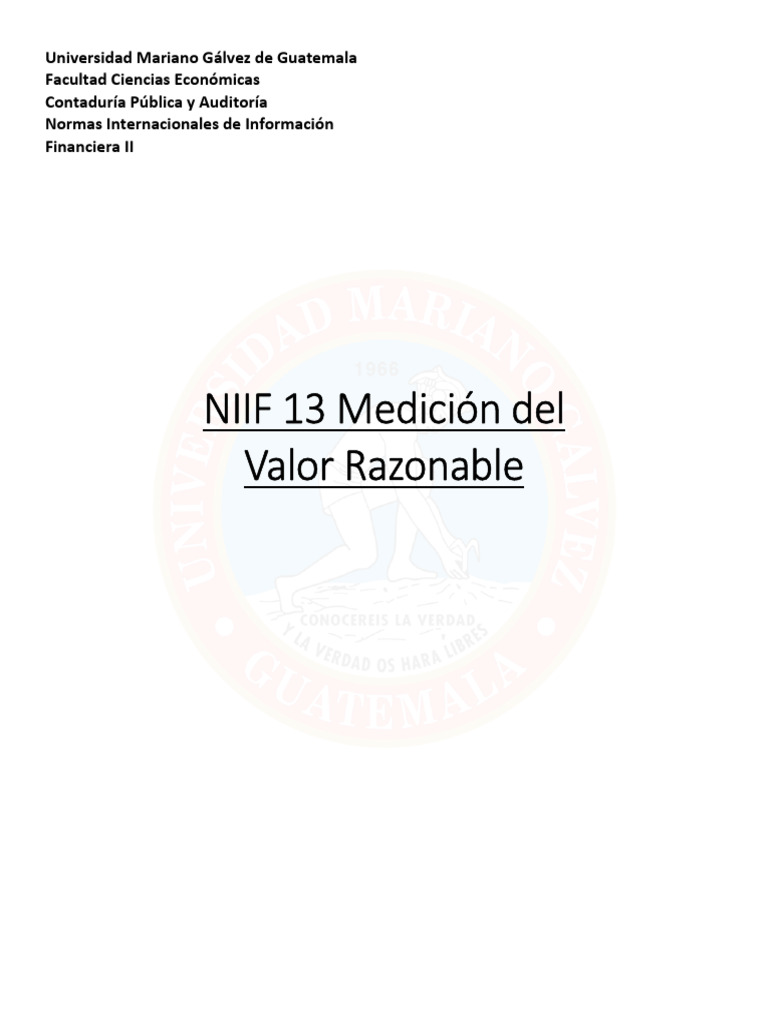 Resumen NIIF 13 | PDF | normas internacionales de INFORMACION ...