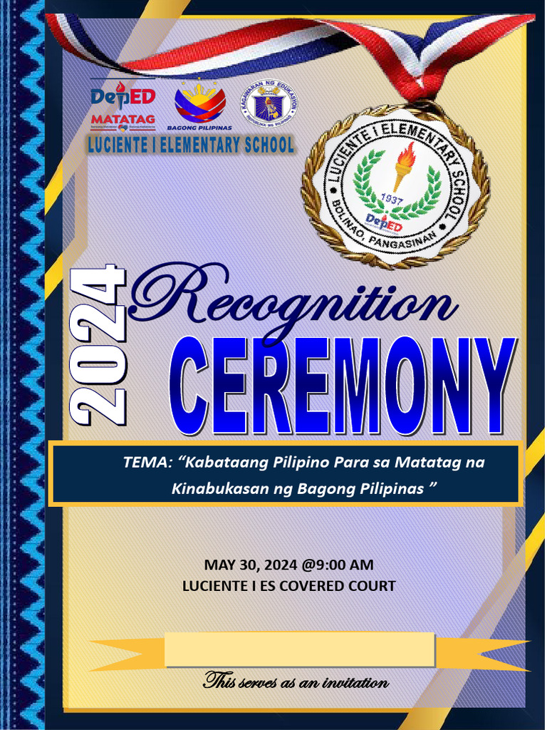 Recognition Day Invitation Program 2023-2024 | PDF