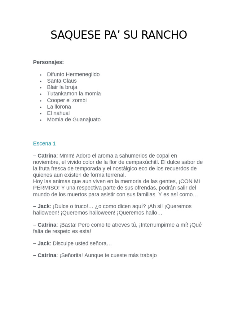 Saquese Pa | PDF | Víspera de Todos los Santos | Leyendas sobrenaturales