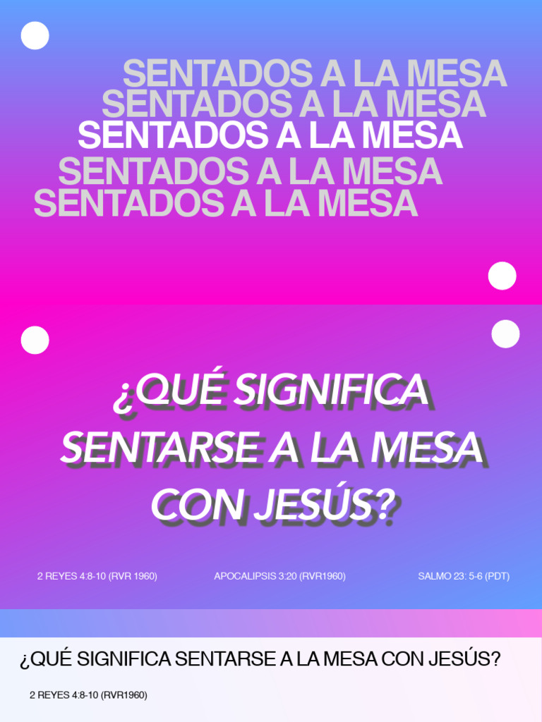 Sentados A La Mesa | PDF