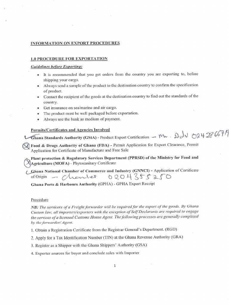 Export Procedures | PDF