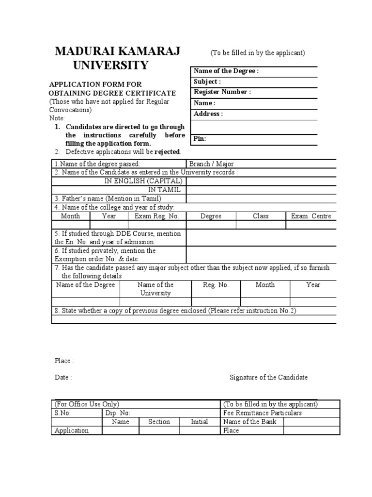 MKU Special Degree Certificate | PDF | Academic Degree | Postgraduate ...