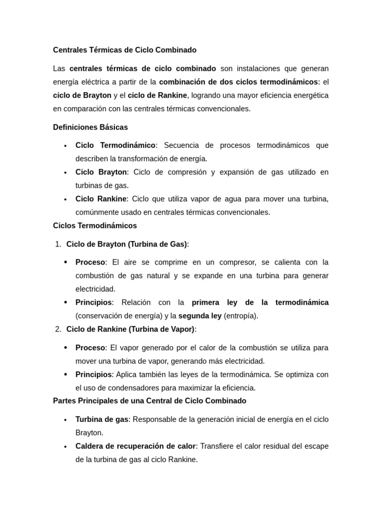 Centrales de Ciclo Combinado | PDF | Vapor | Máquina de vapor