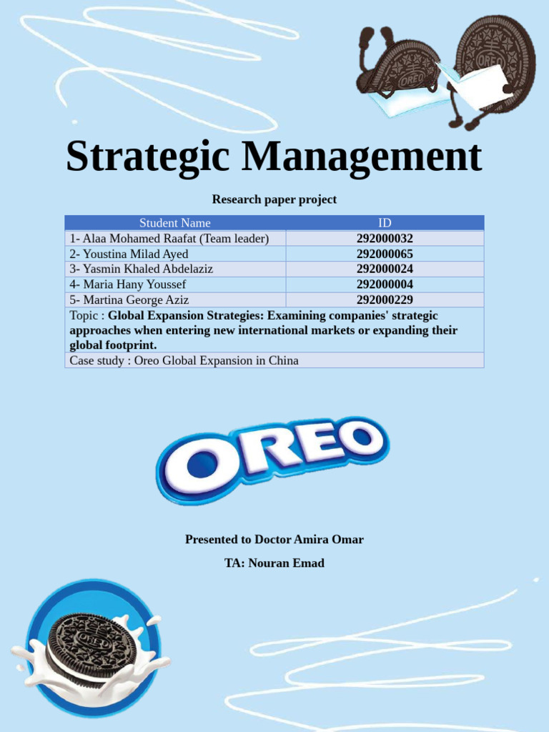 Research Paper Oreo Case Study | PDF | Globalization | Strategic Management