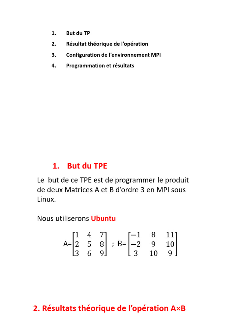 TPE - Programmation - MPI Dans Ubuntu | PDF | Programmation informatique | Linux