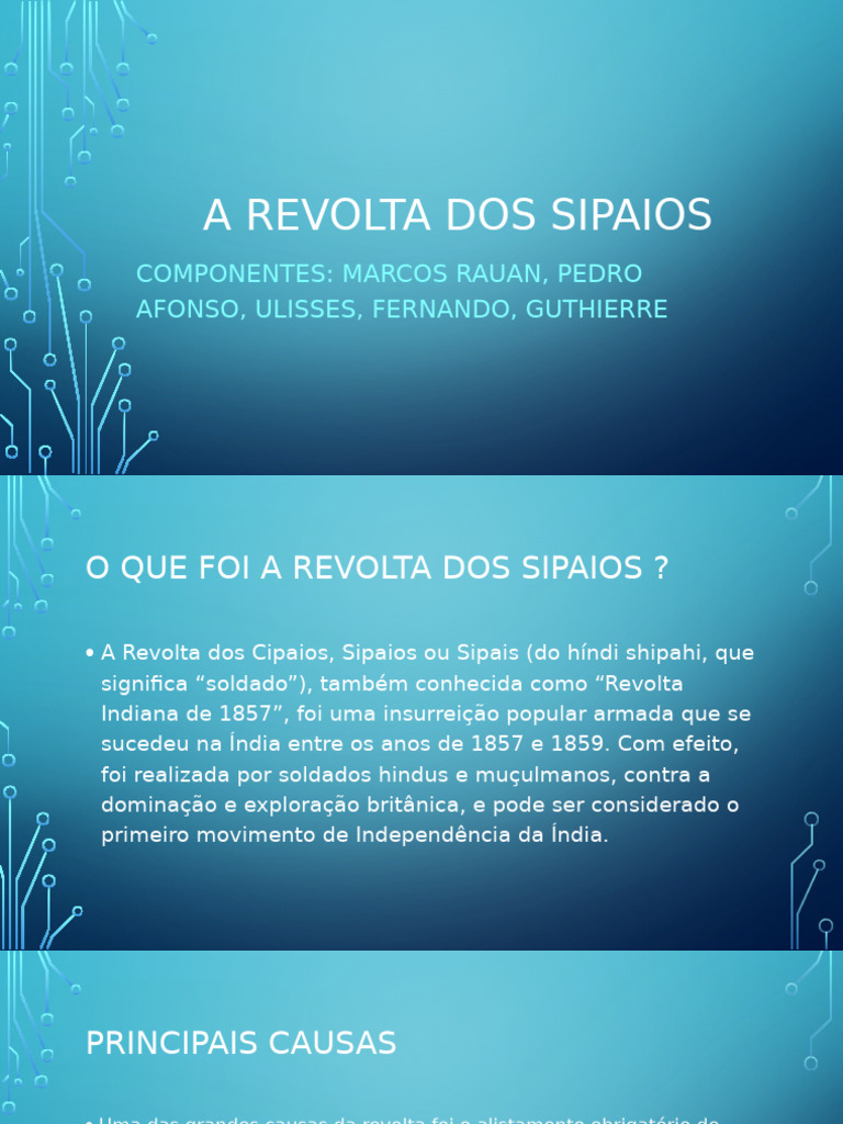 A Revolta Dos Sipaios | PDF | Rebelião Indiana de 1857 | Conflitos