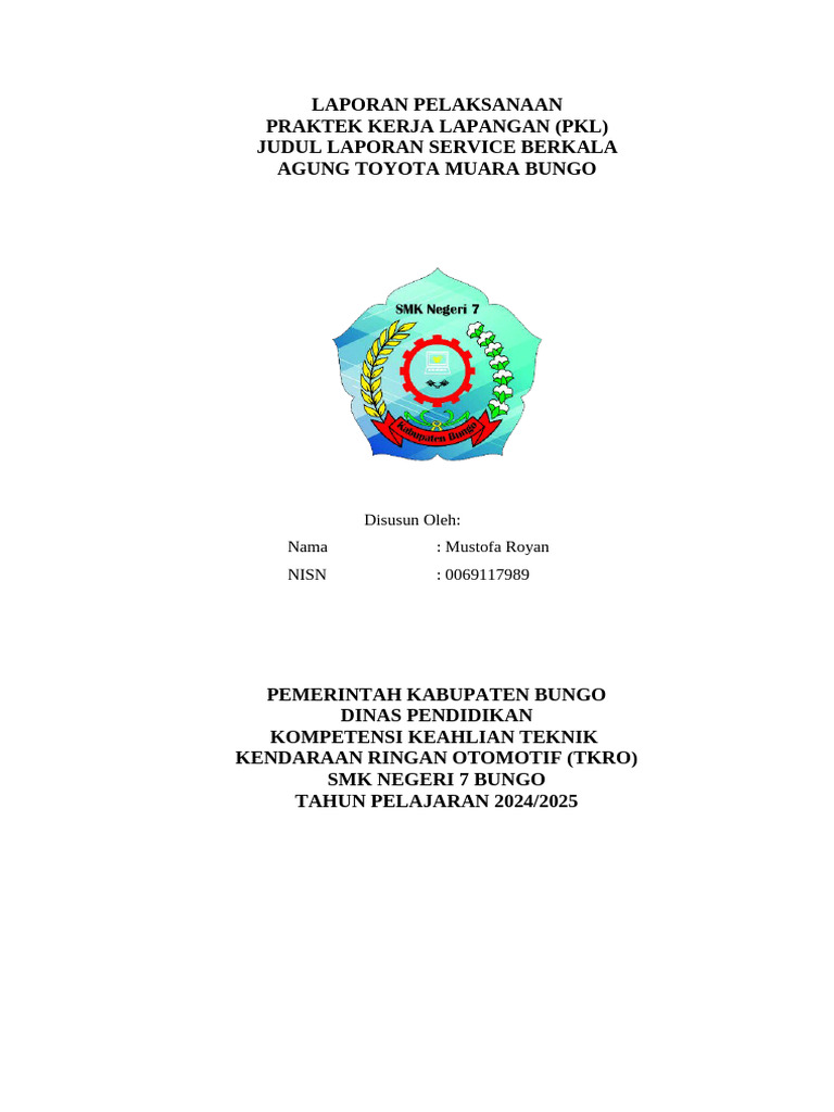 Tata Cara Pembuatan Laporan PKL. OK-1 | PDF