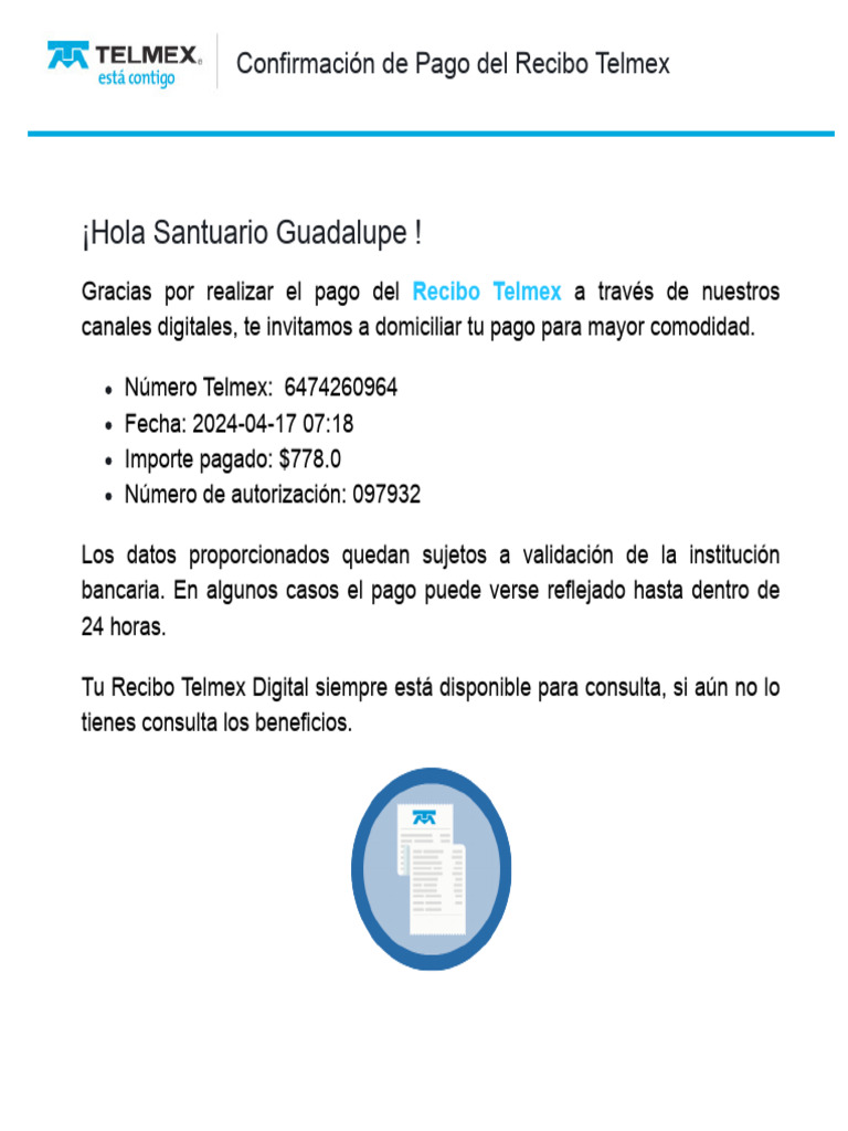 Correo de Parroquia Santa Teresita - Confirmación de Pago de Recibo ...