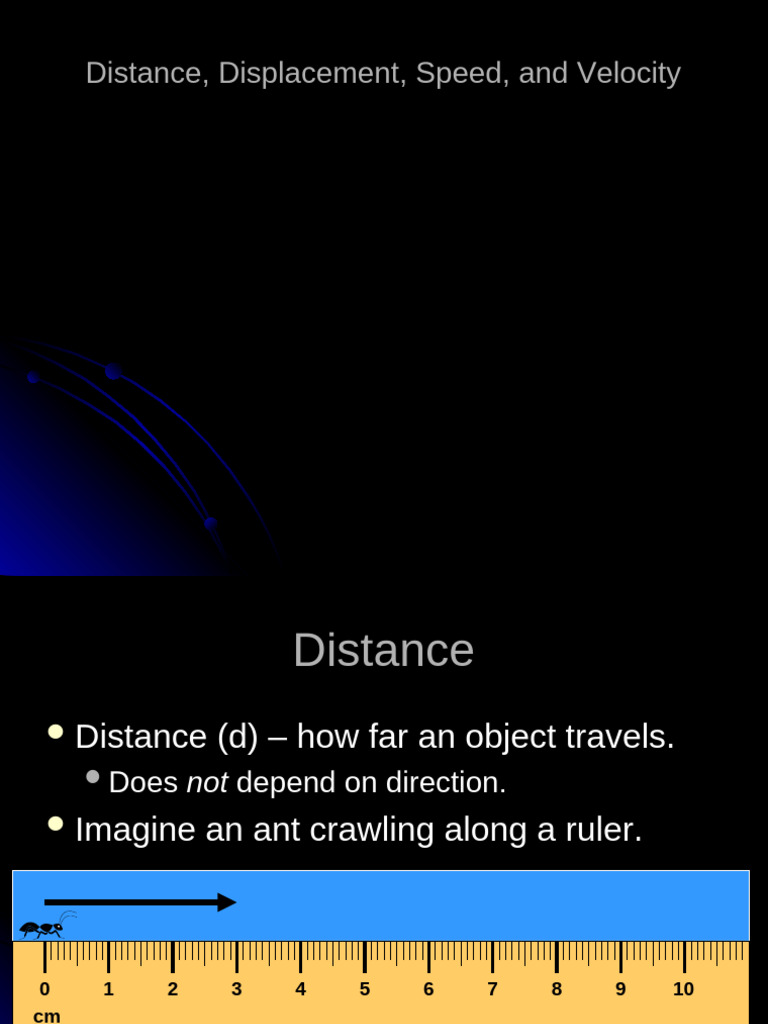 Distance, Displacement, Speed, and Velocity Notes | PDF | Velocity | Speed