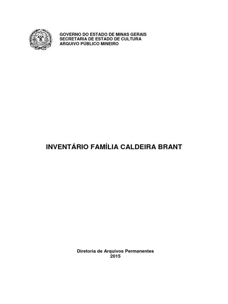 Inventario Da Colecao Familia Caldeira Brant | PDF