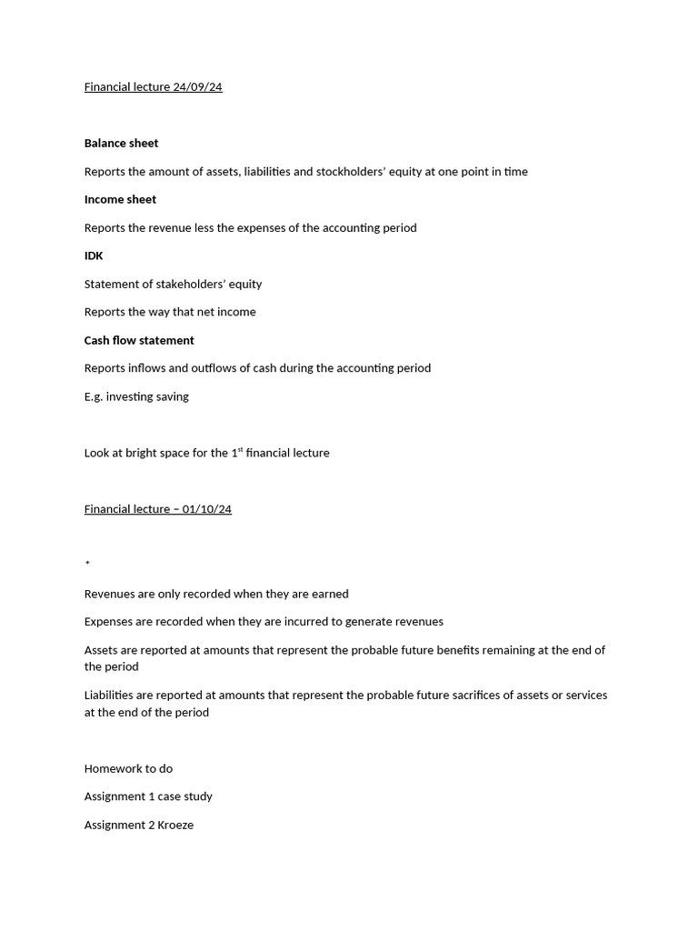 Financial Lecture 24 | PDF