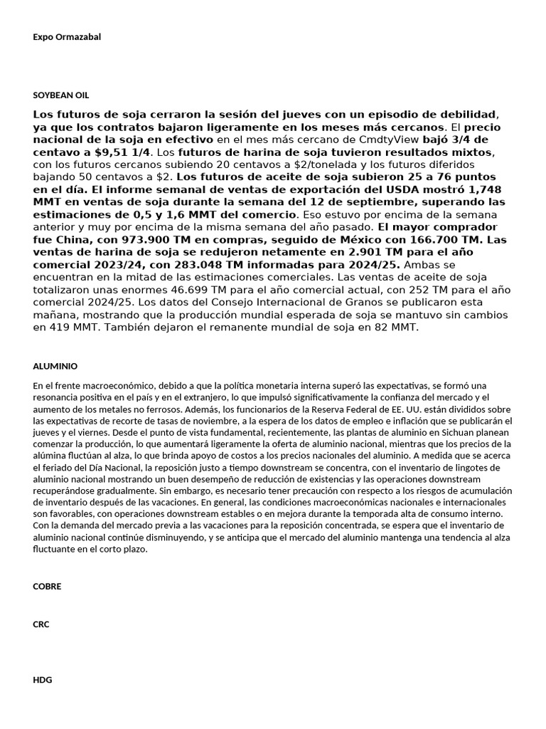 Expo Ormazabal | PDF | Aluminio | Inflación