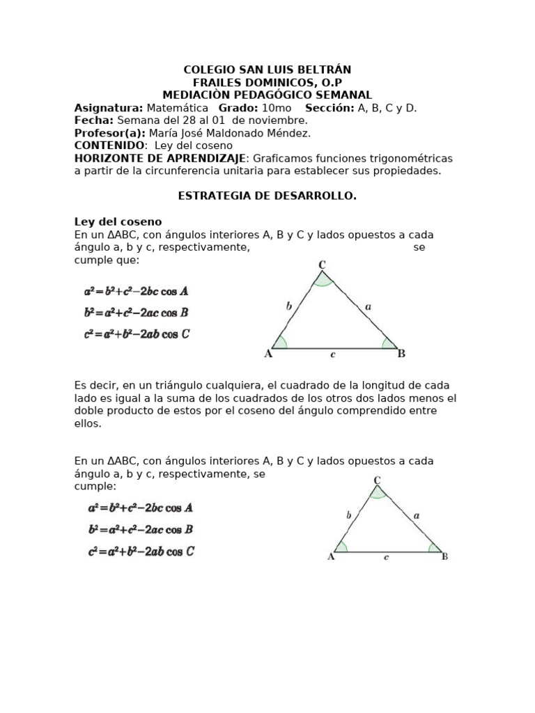 Guía 10mo Grado - Jueves 31 de Octubre | PDF